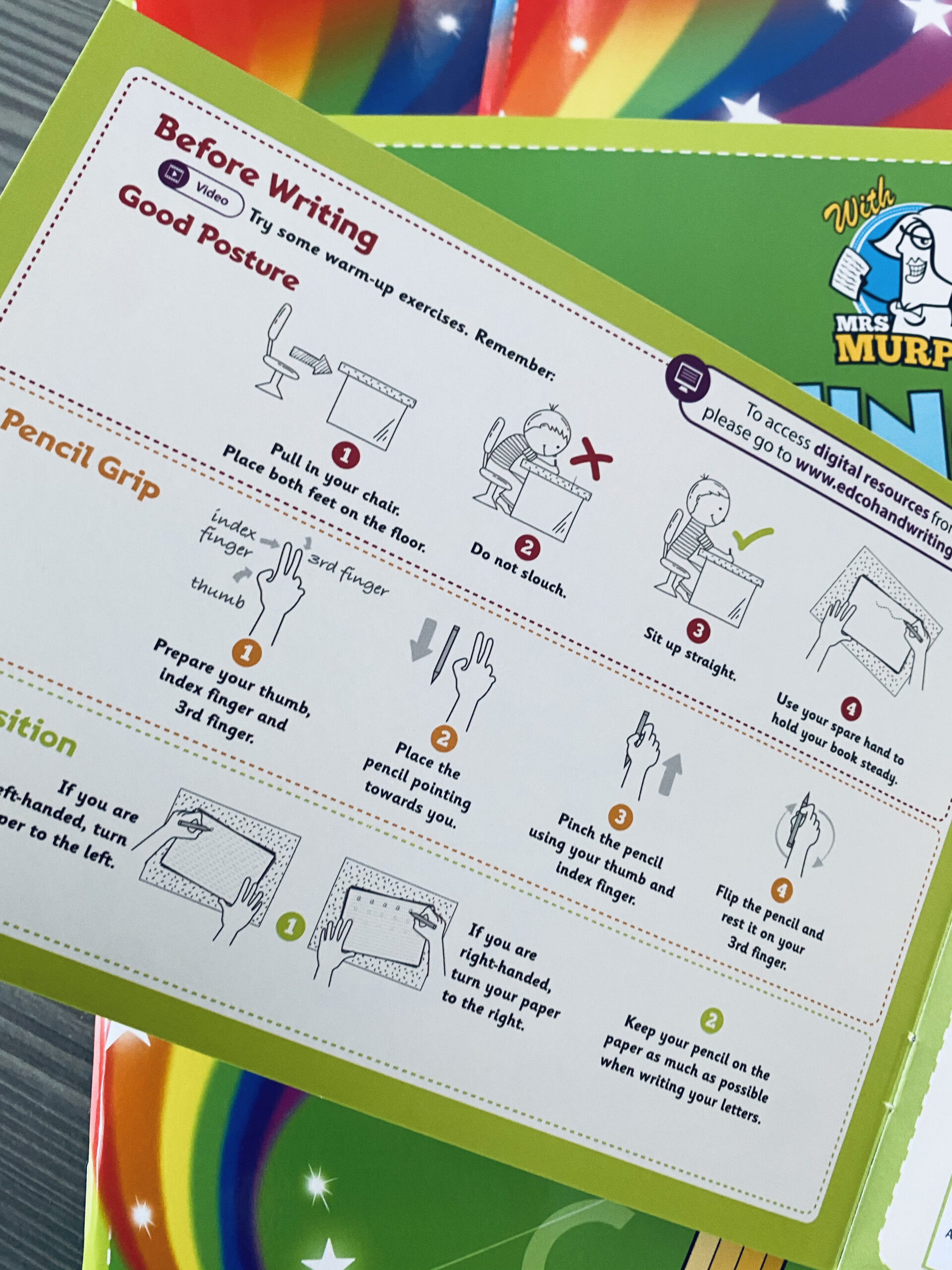 Handwriting by Mrs Murphy - Múinteoir Valerie